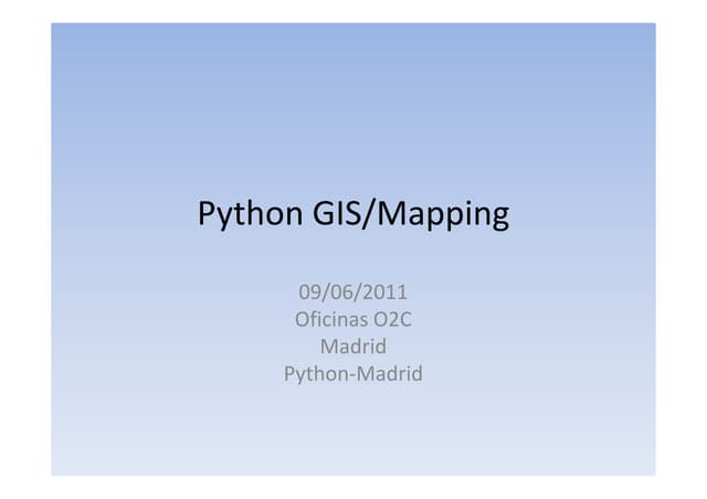 Python Gis Mapping Ppt 2887