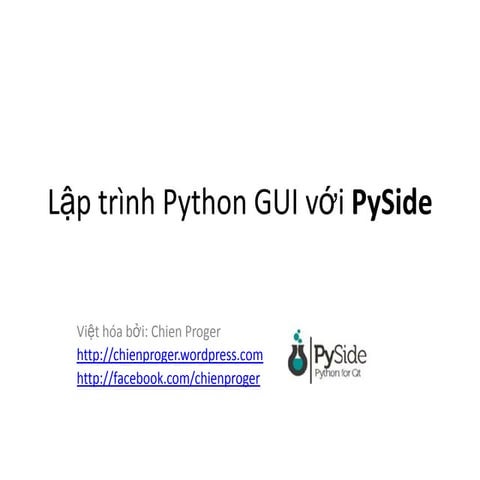 Lập trình Python GUI vs PySide | PPTX