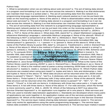Python help 1 What is serialization when we are talking abo.pdf ...