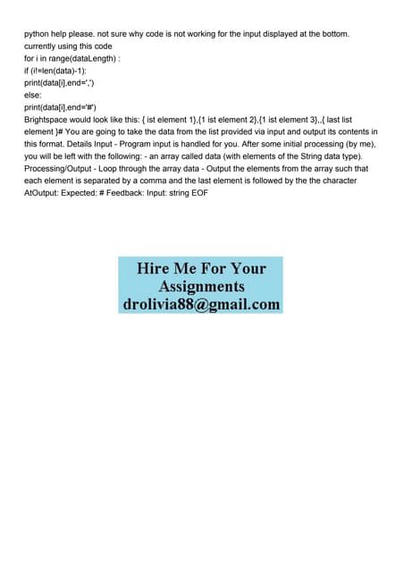 python help please not sure why code is not working for the.pdf python help please not sure why code is not working for the.pdf