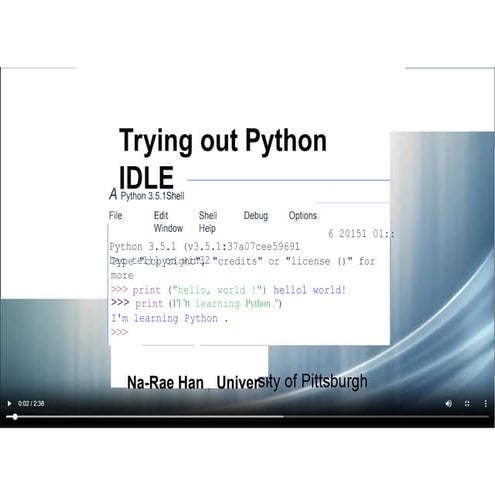 It is about IDLE Python Installation version 3.1.2of