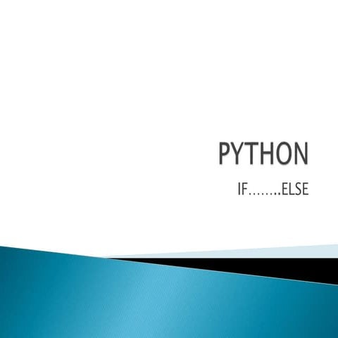 Pythonif...else. | PPT