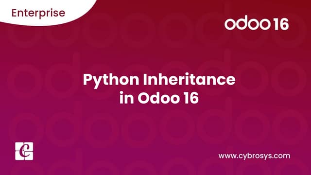 Python Inheritance In Odoo 16 Ppt 8274