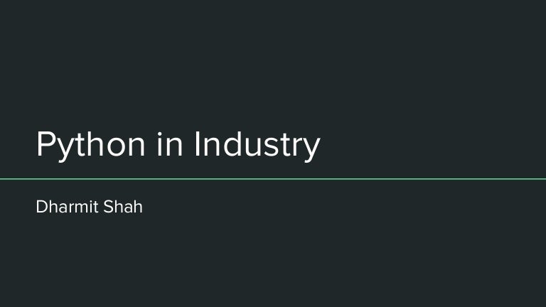 Python in Industry