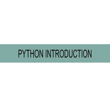 Python Programming Introduction Ii Ppt 