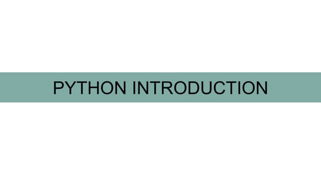 Python Programming Introduction Ii Ppt