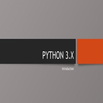 Python Programming Language General Intorduction Ppt