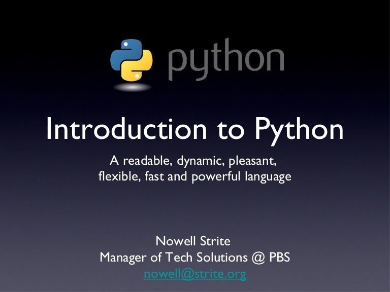 Introduction to Python