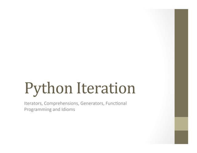 Python Iteration | Ppt