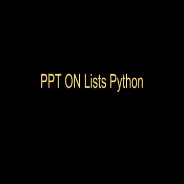 Pythonlearn 08 Lists Pptx