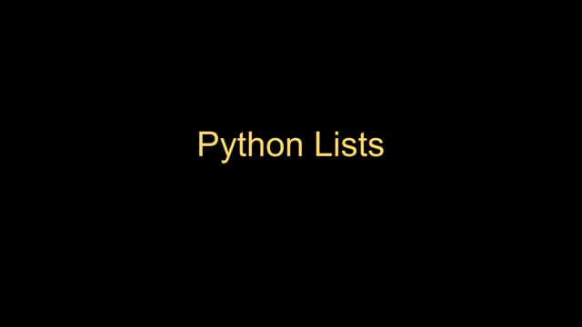 Pythonlearn 08 Lists For Fundatmentals Of Programming Ppt