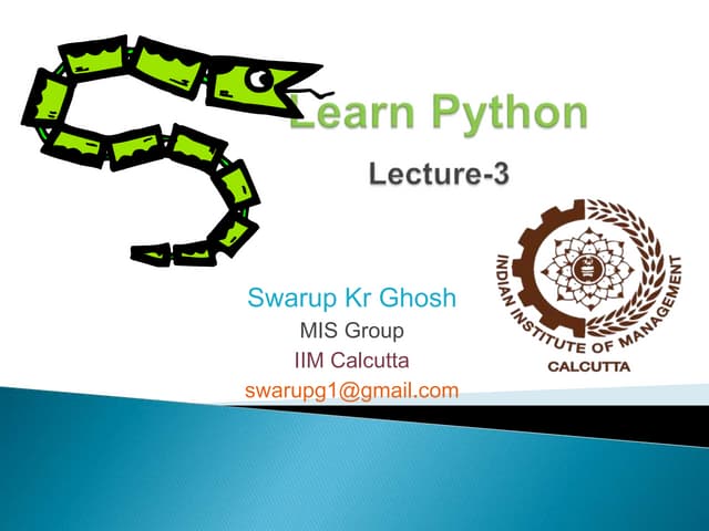 Python Lec3 Ppt