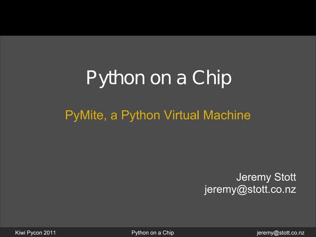 Python On A Chip Ppt