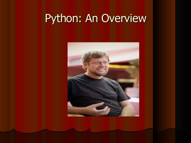 Python Overview Ppt