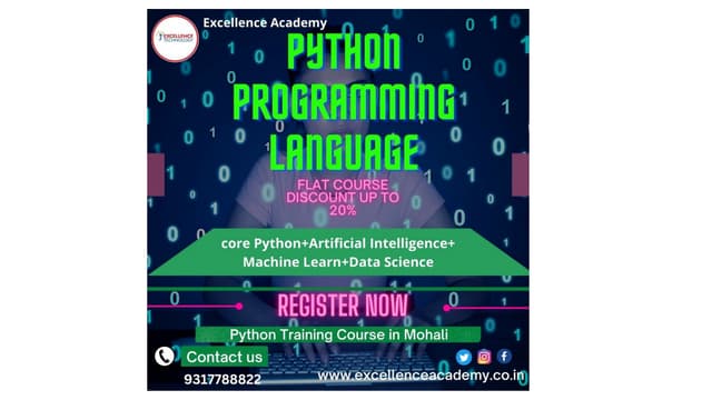 Python Training Course In Mohali Ppt