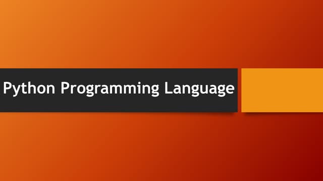 Python Ppt 50pptx