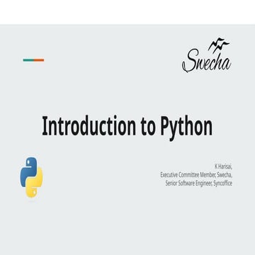 Python Presentationpdf Introduction Of Python Programing Ppt