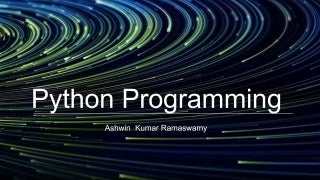 Introduction to Python | PPT