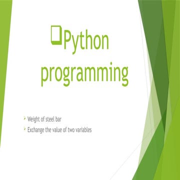 Python programming and fudamentals of python | PPTX