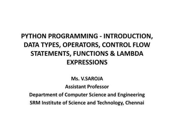Numeric Data Types In Python Ppt 2629