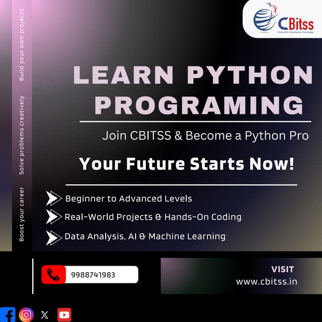 Python Programming Course in Chandigarh | Learn with CBITSS | PDF