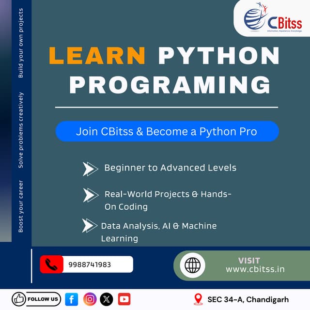 Best Python Course in Chandigarh | cbitss | PDF