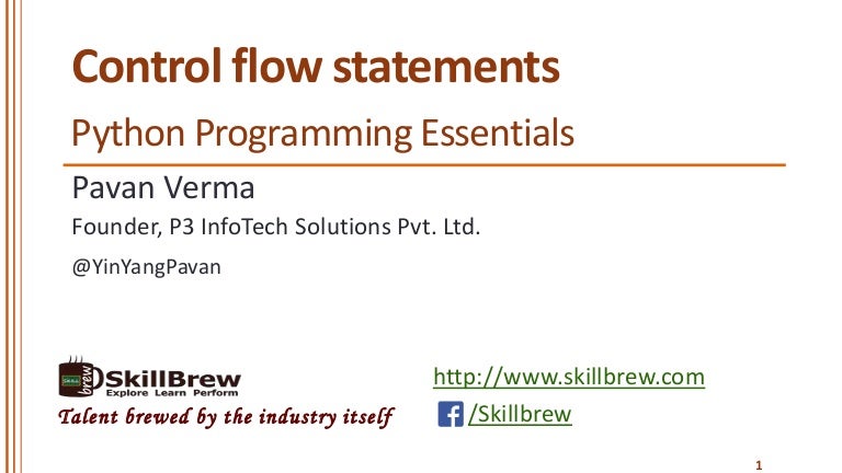 Python Programming Essentials - M16 - Control Flow Statements and Loo…