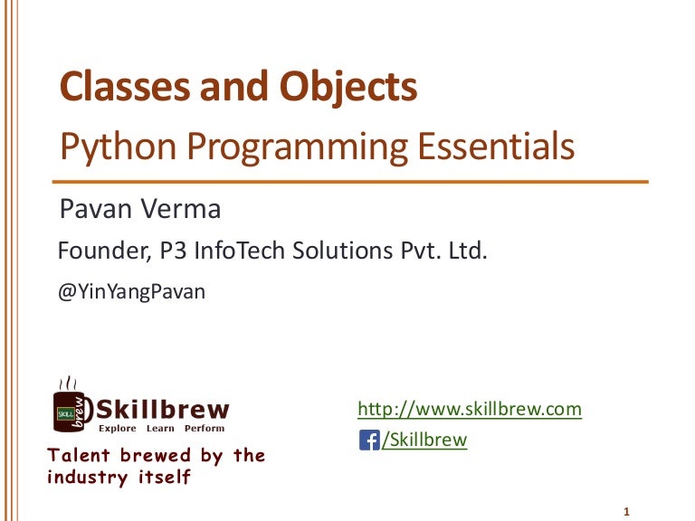 Python Programming Essentials - M20 - Classes and Objects