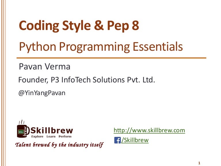 Python Programming Essentials M31 Pep 8 