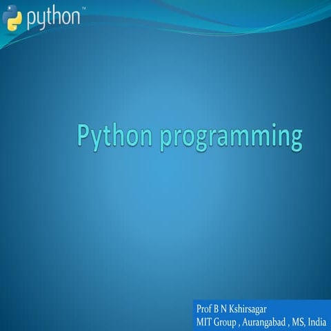 Python Programming Lab1 Pptx Programming Languages Computing 4816