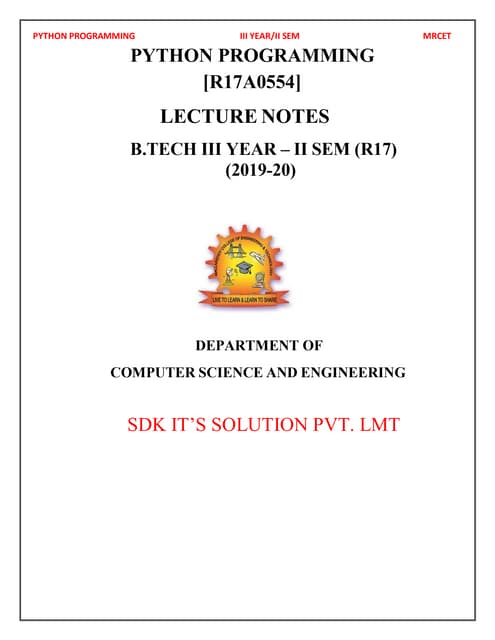 Python Project Pdf