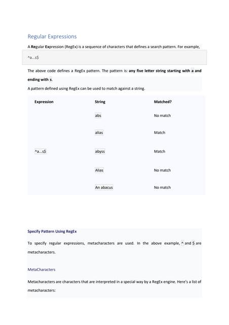 Regex - Regular Expression Basics | PPT Regex - Regular Expression Basics | PPT