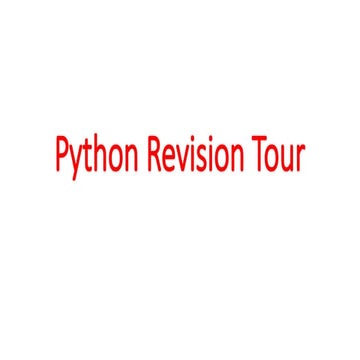 Python Revision Tourpptx Class 12 Python Notes Pptx Programming 1792