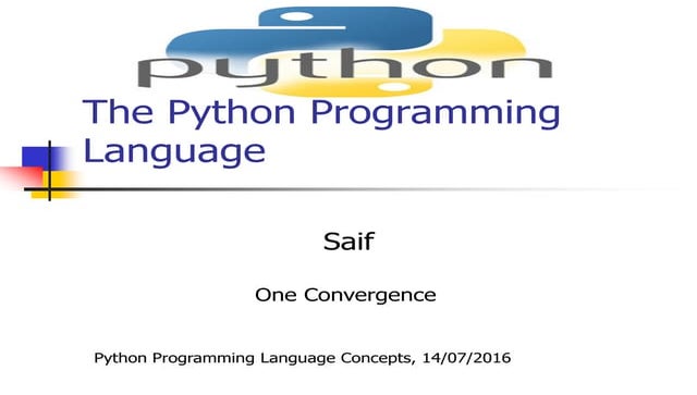 Python Seminar PPT | PPT