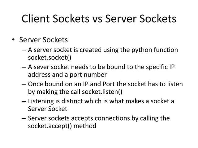 Python Sockets | PPTX | Computer Networking | Computing Python Sockets | PPTX | Computer Networking | Computing