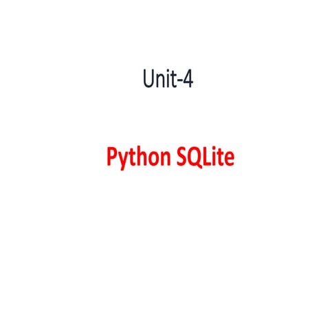 Python Sqlite3 Pptx