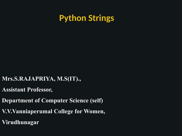 Python Strings & Built-in String Methods.pptx Python Strings & Built-in String Methods.pptx