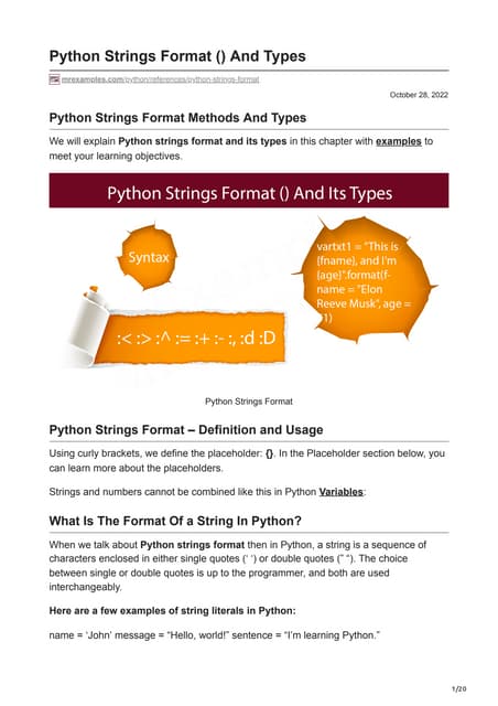 Python Strings Format Pdf 3057