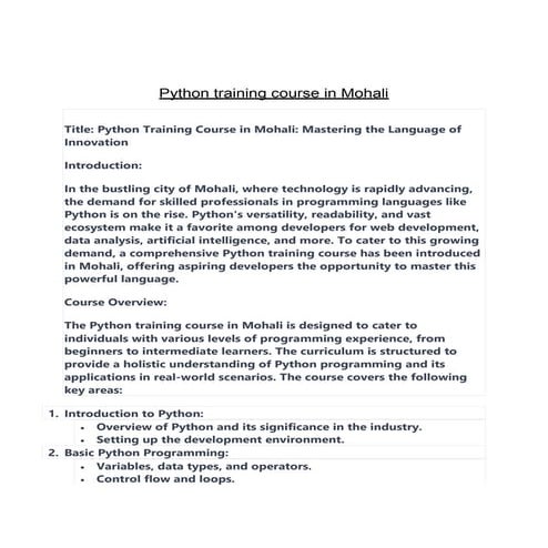 Python Training Course In Mohalipdf