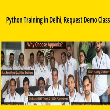 Python Training In Delhi Request Demo Class 1 Pdf Programming Languages Computing