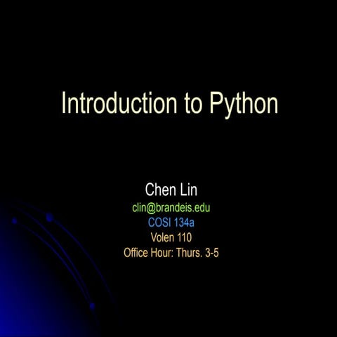 Python Programming Tutorial For Beginners Ppt 