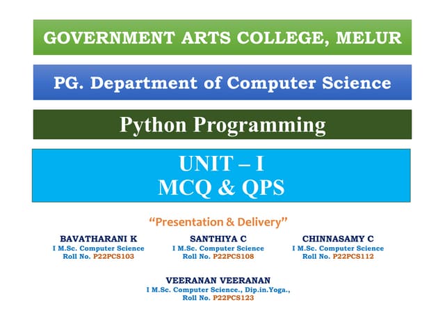 1.1.7 Block diagram and Working Principle of Computer | PPT