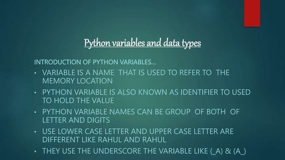 Python Data Types Ppt