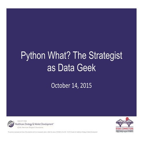 Python What? The Strategist as Data Geek | PDF | Information Services ...