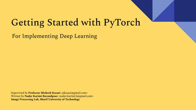 Pytorch Crash Course Pdf Operating Systems Computer Software And 3355