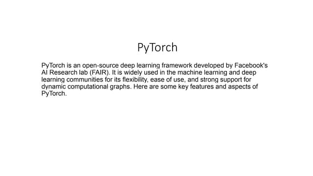 Python Deep Learning Library Pytorchpptx 4364