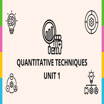 205 - Quantitative Techniques [Unit 1: Introduction] [BBA II, Rajasthan ...