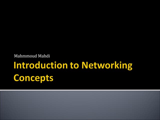 IP addressing and Subnetting PPT | PPTX