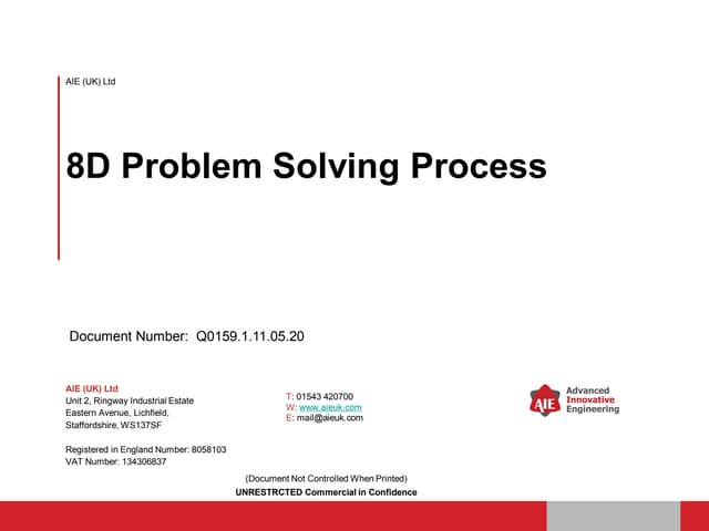 8 d problem solving rev01 | PPT