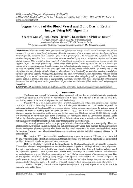 Glaucoma Screening Test By Segmentation of Optical Disc& Cup ...